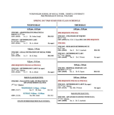 44 Free College Class Schedule Templates Daily Weekly And Monthly