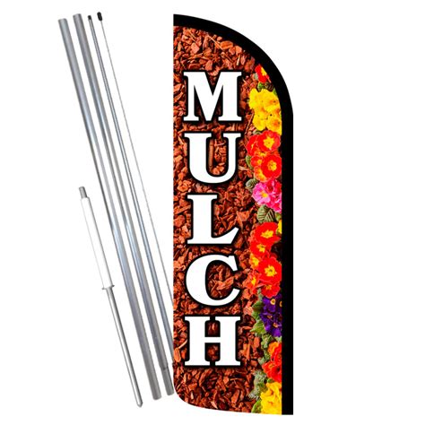 Mulch Premium Windless Feather Flag Bundle Complete Kit Or Optional