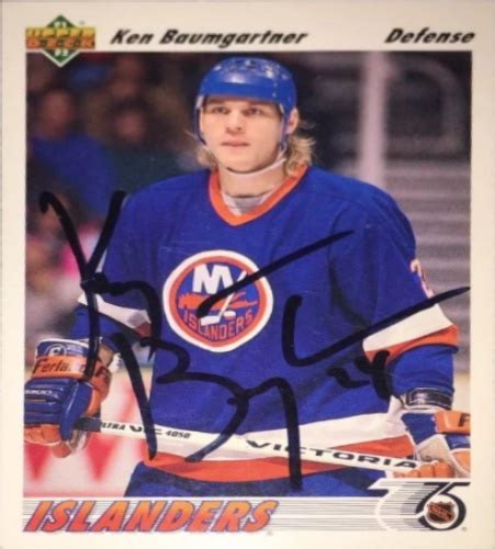 Ken Baumgartner Autographs And Memorabilia Sports Hockey