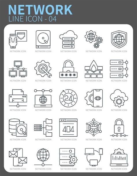 Premium Vector Network Communication Internet Line Icon
