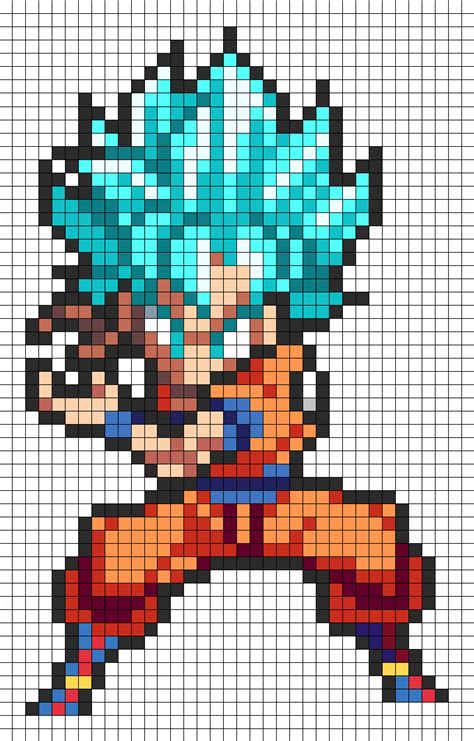 Goku Ssj Blud Kamekameja Dibujitos Sencillos Dibujos En Cuadricula Dibujos Fáciles