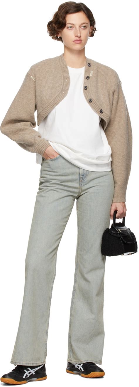 ADER Error Taupe Cropped Twile Cardigan ADER Error