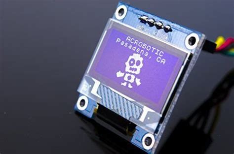 acrobotic 0 96 inches white i2c 128×64 oled lcd display module for