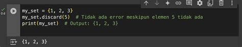 Tutorial Hapus Elemen Pada Python Dengan Discard
