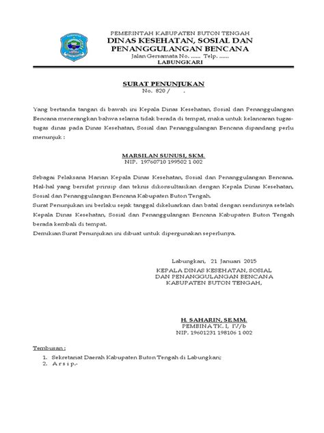 Surat Penunjukan Plh Pdf