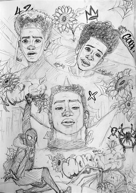 Miles Morales Fanart Sketch Drawing Spiderman Art Sketch Fan Art
