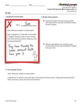 MathByExample Fraction Multiplication Word Problems Part By SERP Institute