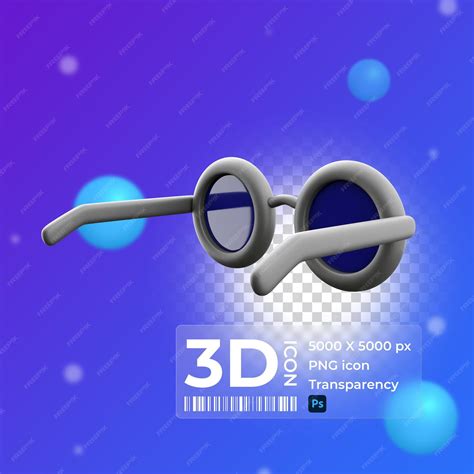 검은 대단하다 안경 디자인 요소 안경 흰색 배경 3d 렌더링 안경 아이콘에 고립 프리미엄 Psd 파일