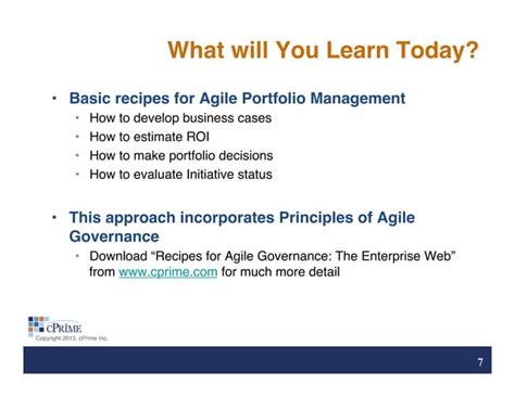 Intro To Agile Portfolio Governance V6 Ppt