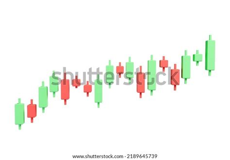 3d 렌더링 캔들스틱 차트가 흰색 배경에서 스톡 일러스트 2189645739 Shutterstock