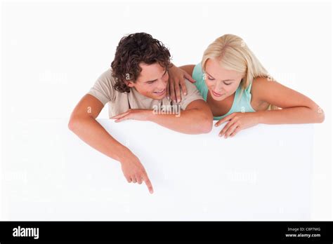 Handsome Man Pointing On A Whiteboard Stock Photo Alamy