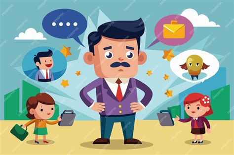 A Cartoon Illustration Shows Characters Experiencing Miscommunication