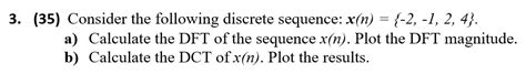 Solved 3 35 Consider The Following Discrete Sequence