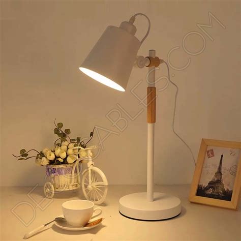 Lámpara flexo de escritorio estilo nórdico modelo Simply blanco Decocables