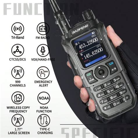2 pièces Baofeng UV 21 PRO V2 Talkies walkies longue portée multi bande