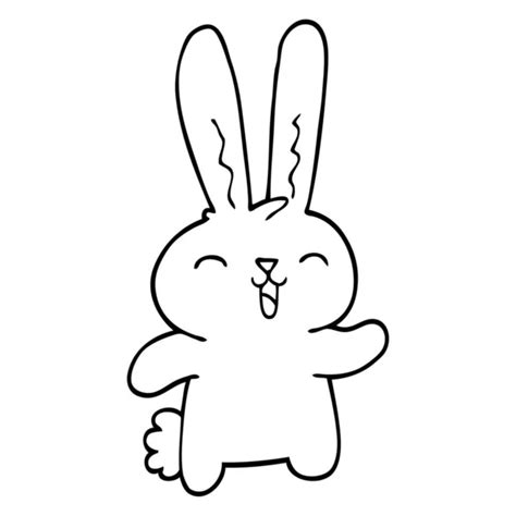 Vector Illustration Cute Cartoon Rabbit Stock Vector By
