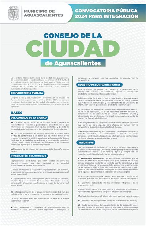 Sigue Vigente La Convocatoria Para Pertenecer Al Consejo De La Ciudad