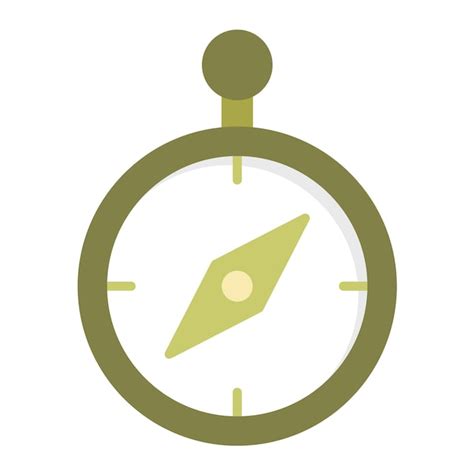 Premium Vector Army Compass Flat Illustration
