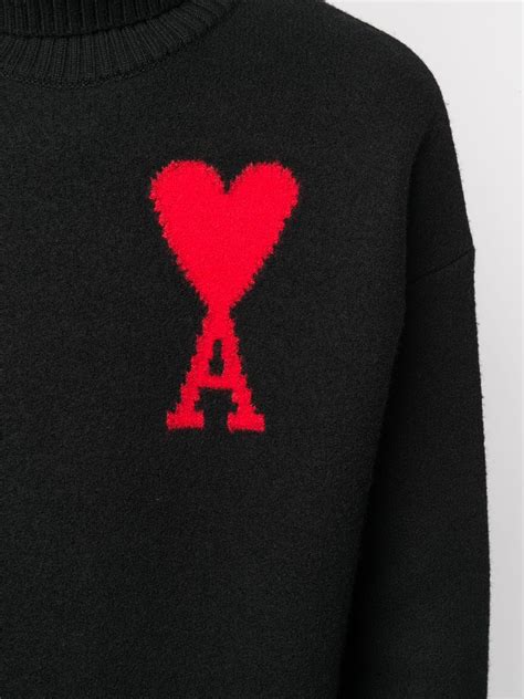 AMI Paris Wool Turtleneck Jumper Farfetch