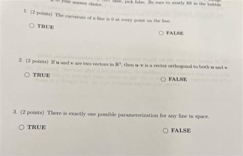 Solved 1 2 Points The Curvature Of A Line Is 0 At Every