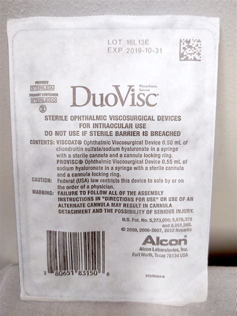 New Alcon 00380651831506 Duovisc Viscoelastic System Viscoat
