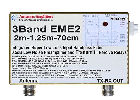 3band Eme2 144mhz 222mhz 432mhz Filter Preamplifier Relays