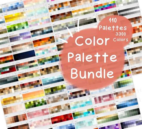 110 Procreate Color Palettes Bundle Procreate Color Palette Procreate Swatches Digital