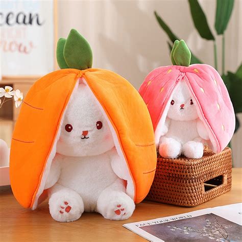 Mua 2 Trong 1thỏ Dâu Gấu Bông Con Thỏ Cosplay 2 Màu 1 Bunny Bông Cao Cấp Gấu Bông Thú Nhồi Bông