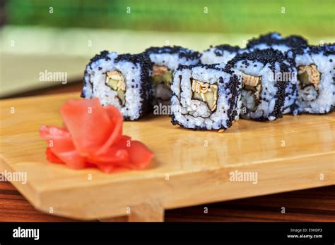 tobico sushi rolls Stock Photo - Alamy