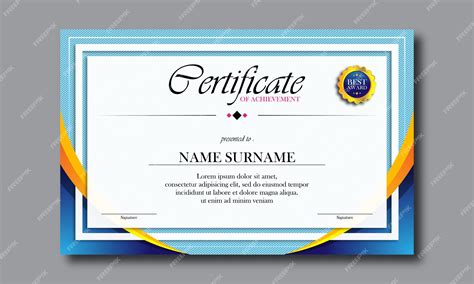 Premium Vector Editable Certificate Template Design