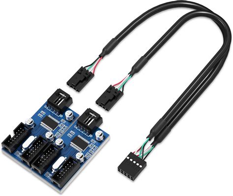 9pin Usb Header Splitter Male 1 To 4 Female Extension Cable Card For