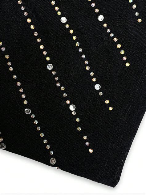 Giffniseti Plus Rhinestone Detail Bodycon Dress SHEIN USA
