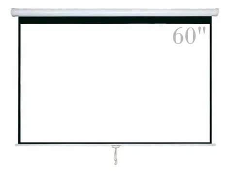 Tela De Projeção Retrátil Manual Datashow 60 Polegadas 43 Parcelamento Sem Juros