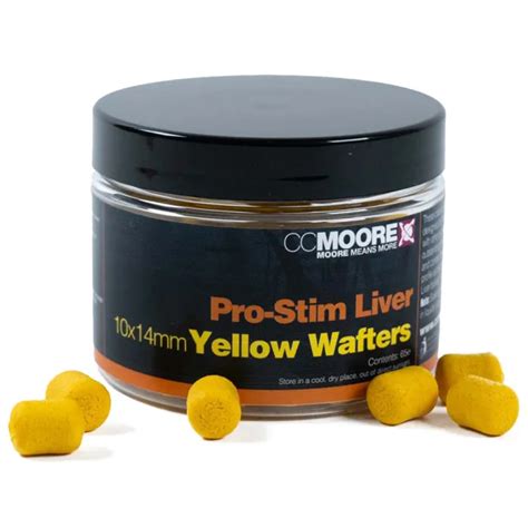 CC Moore Pro Stim Liver Yellow Dumbell Wafters Carp Fishing Bait Angling Direct