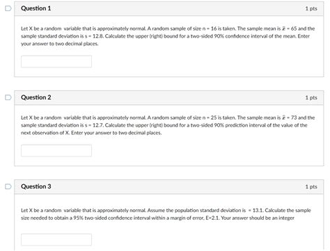 Solved Question Pts Let X Be A Random Variable That Is Chegg