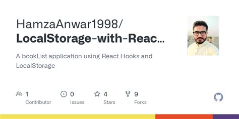 Github Hamzaanwar Localstorage With React Hooks Booklist App A