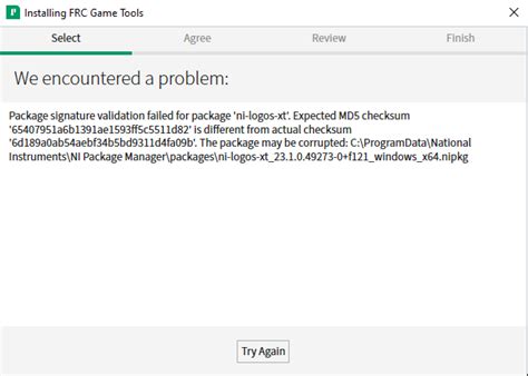 2025 game tools offline invalid checksum on ni logos xt