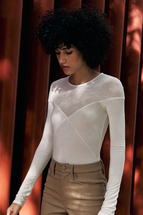 Lara Bodysuit Sheer Long Sleeve Bodysuit Long Sleeve Bodysuit Long