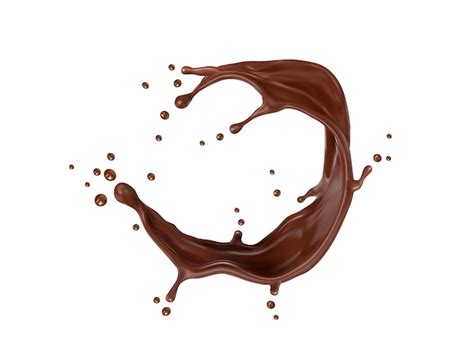 Premium Vector Realistic Chocolate Swirl Whirlwind And Splash With