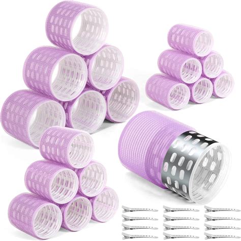 Tetutor Thermal Hair Rollers 30pcs Jumbo Rollers Hair Curlers Set With
