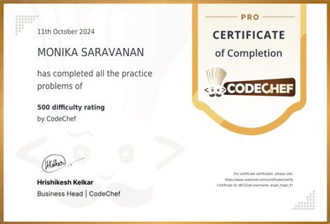 Monika Saravanan On Linkedin Codechef Java Problemsolving