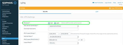 Testing Sophos SSL VPN Performance UDP Or TCP