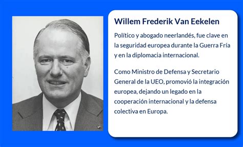 Willem Frederik Van Eekelen 1931 Vvvv Un Político Y Abogado Clave En La Seguridad Europea