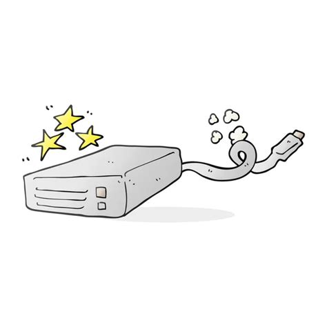 Computer Hard Drive Cartoon — Stock Vector © Lineartestpilot 19899499