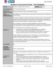 Guide To Assessing Performance Based Solutions In Building Course Hero