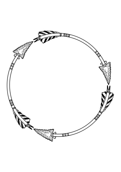 Circle Monogram Feather Arrow Wreath Free Svg File For Members Svg