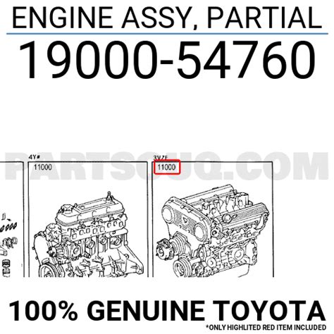Engine Assy Partial 1900054760 Toyota Parts Partsouq