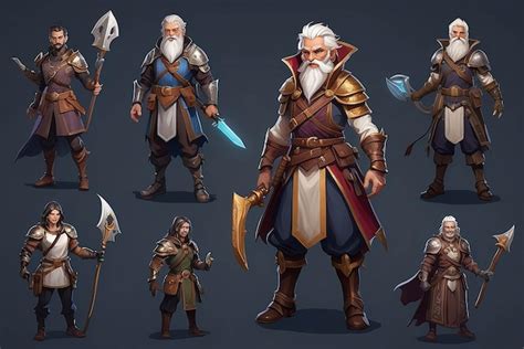 Premium Photo Roleplaying Game Character Illustration Mockup
