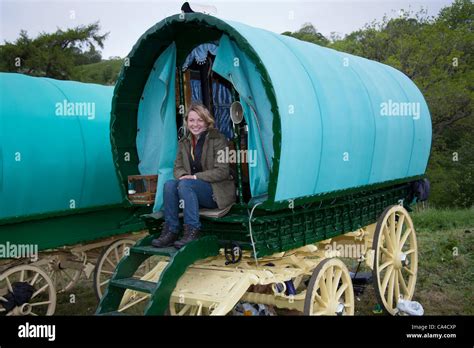 Tuesday 5th June 2012 Susan Adams On Bow Top Wagon En Route To Fell