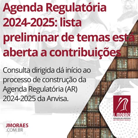 Agenda Regulatória 2024 2025 Lista Preliminar De Temas Está Aberta A
